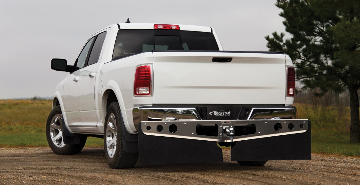 ROCKSTAR Hitch Mounted Mud Flaps | Best Fit Truck Mud Flaps